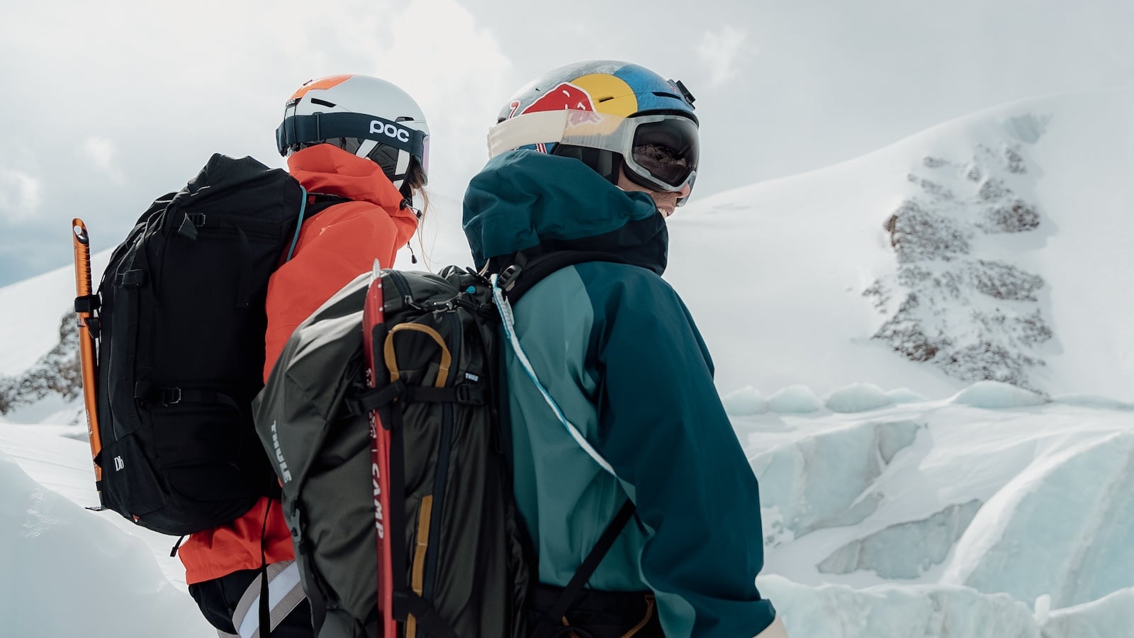 This ski helmet with speakers allows easy communication