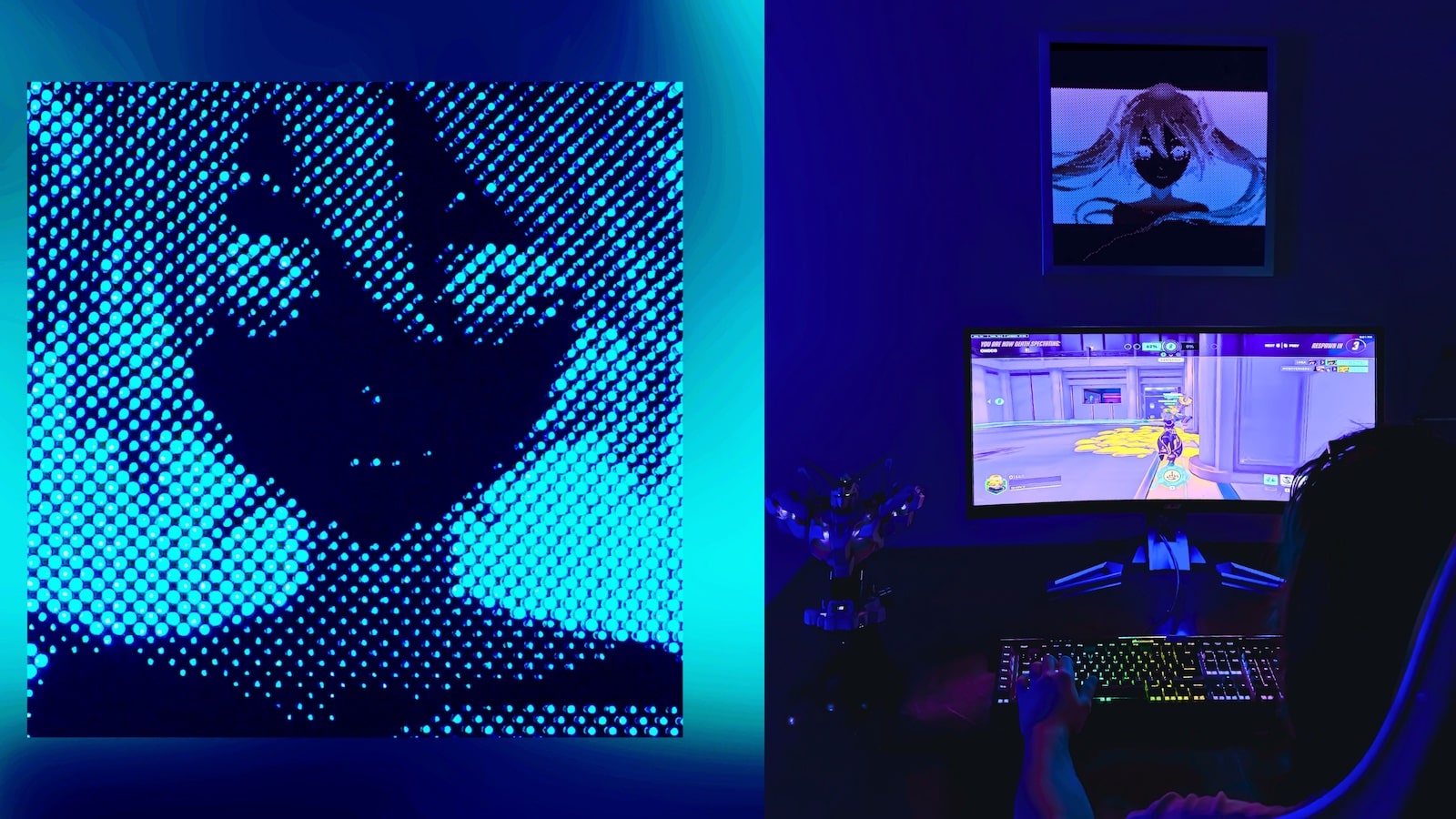 IA Smart Light: Immersive LED Mirror for Gamers, Anime Rooms