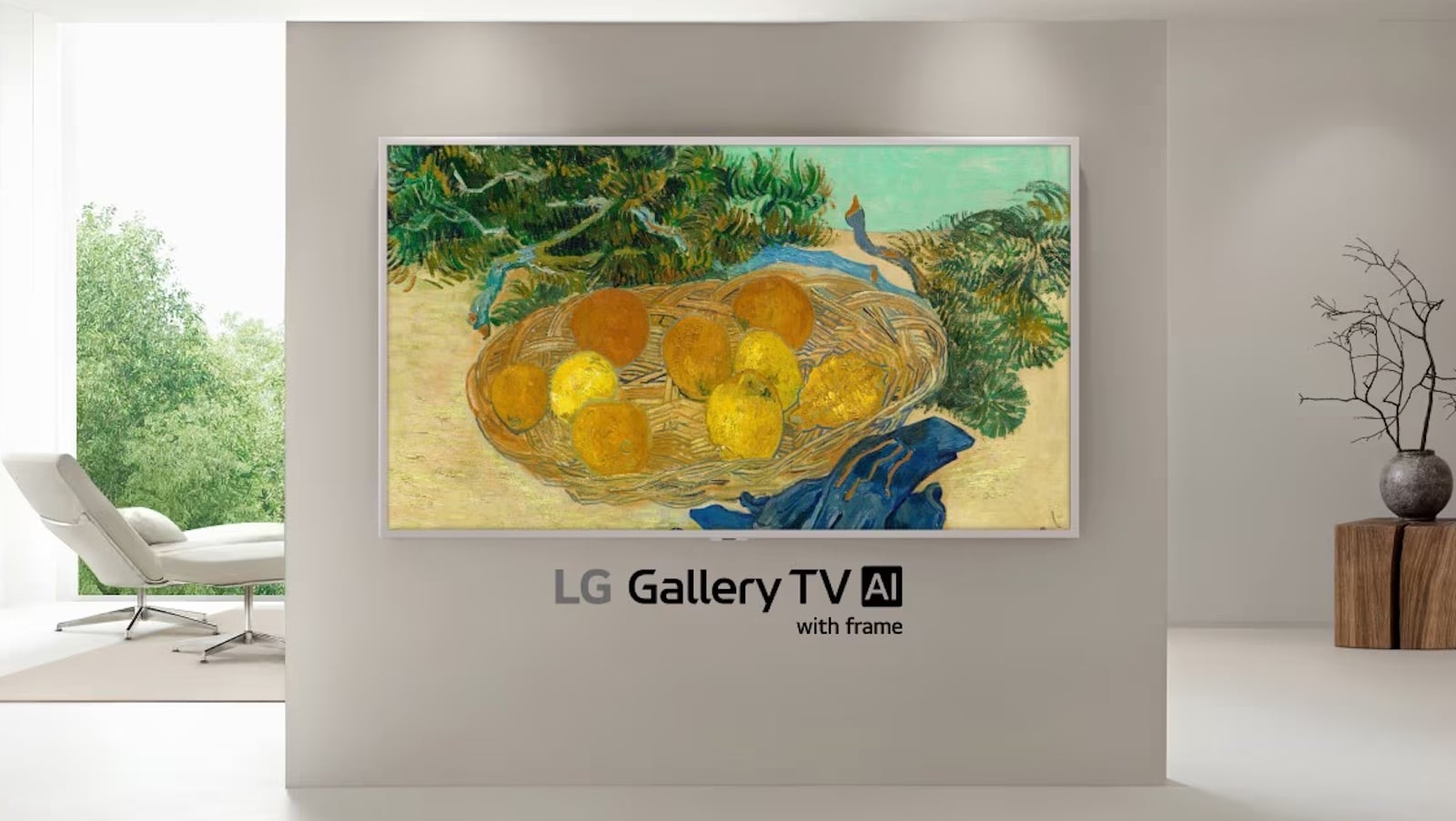 LG Gallery TV has a slim, flush mount design