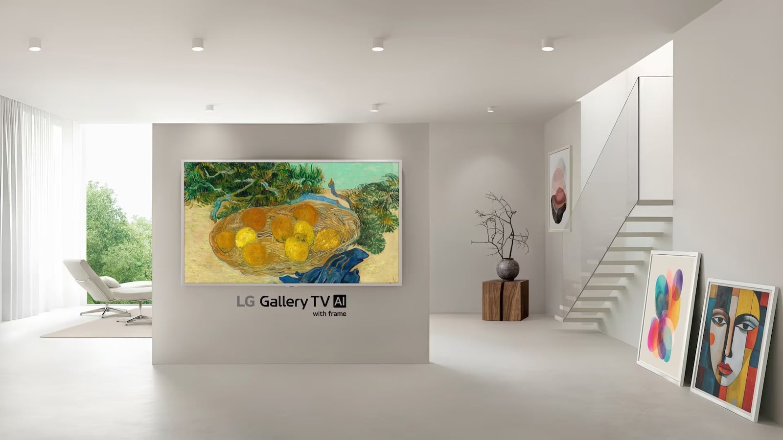 LG Gallery TV has a slim, flush mount design
